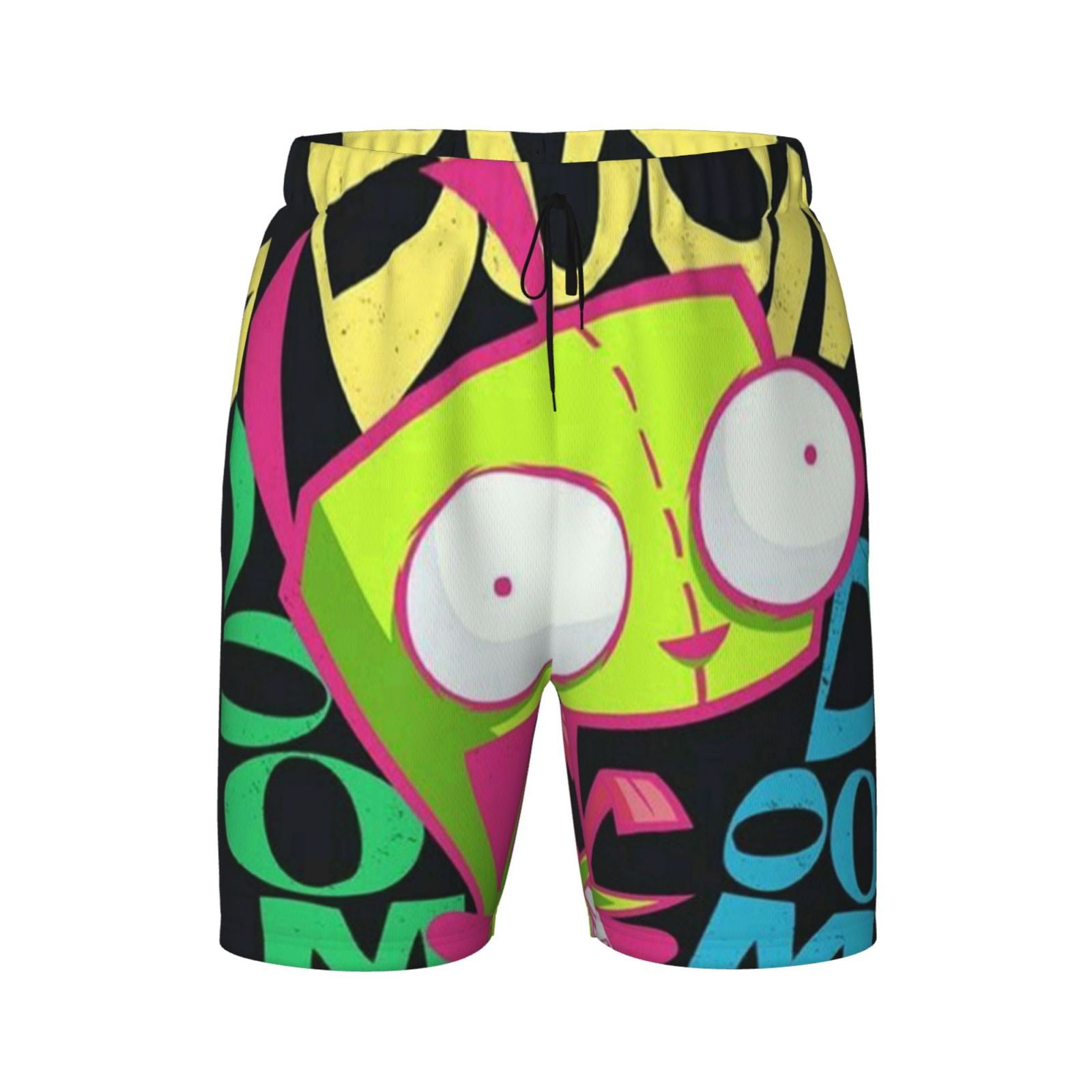 Colorful Invader Zim Teen Swim Trunks Summer Beach Board Shorts Quick ...