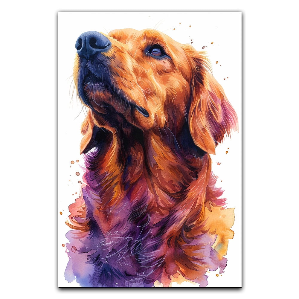Colorful Irish Setter Wall Art Abstract Dog Posters Animal Canvas ...