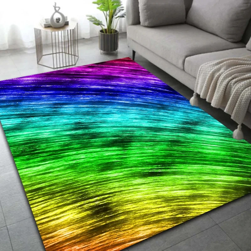 Colorful Irregular Blocks Pattern Carpets Abstract Rug Bedroom Play ...