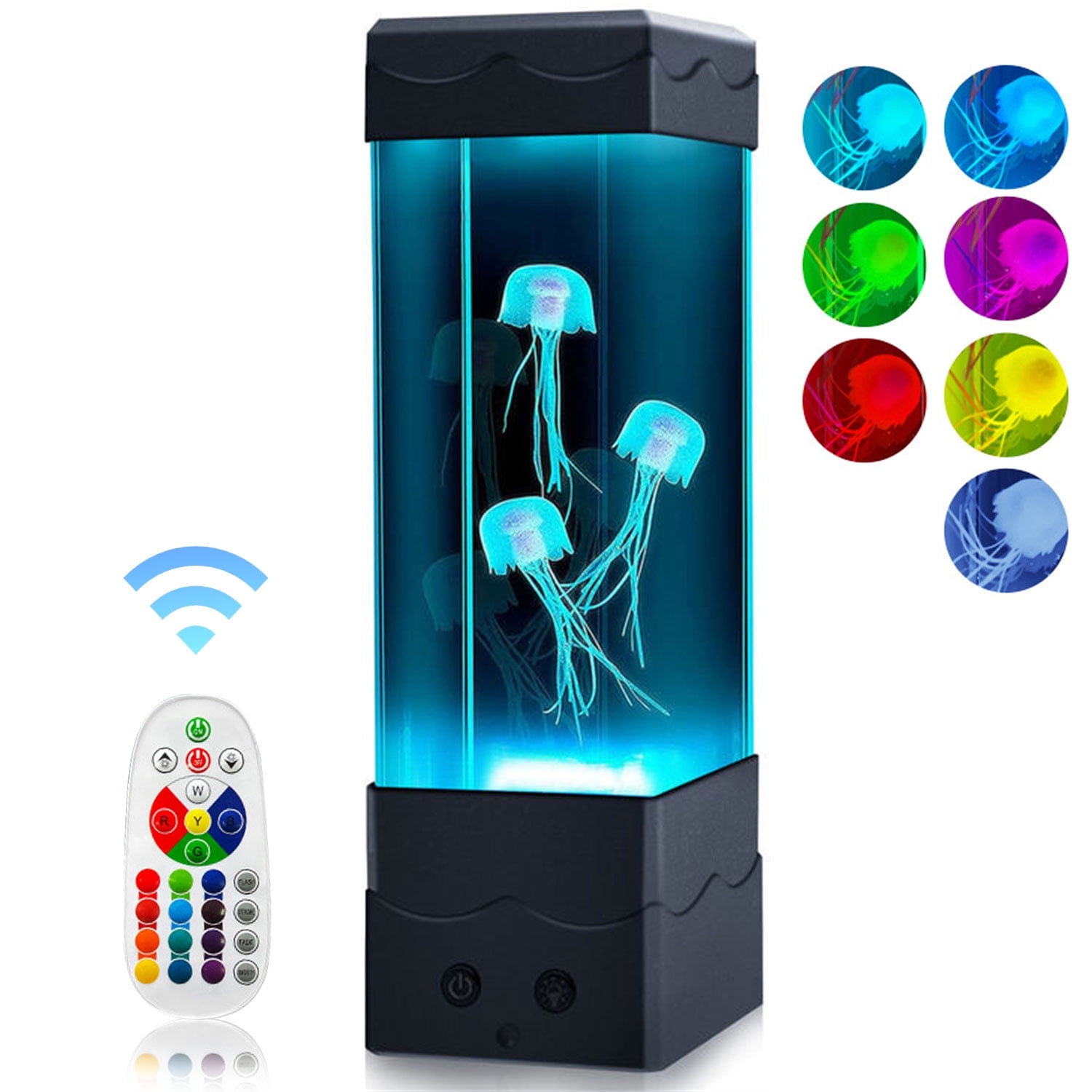 USB Powered Multi-Color Lava Lamp, 3 Fish, Office Desktop Decor, Gifts ...