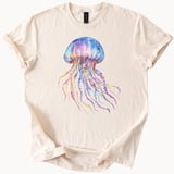 Colorful Jellyfish Tshirt Ocean Life Graphic Tee Kids Adults Birthday ...