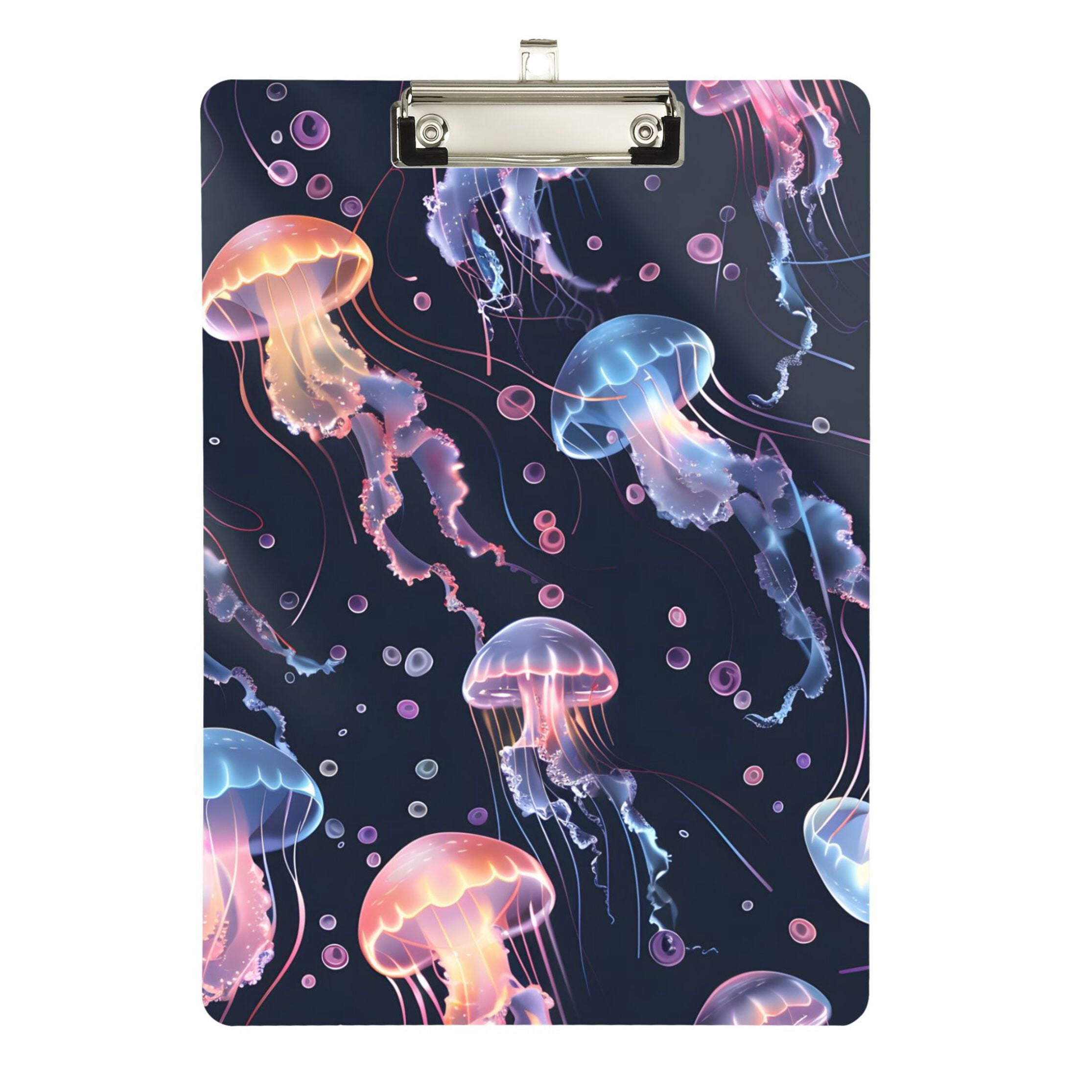 Colorful Jellyfishes Acrylic Clipboard Drawing Board with Hook Writing ...