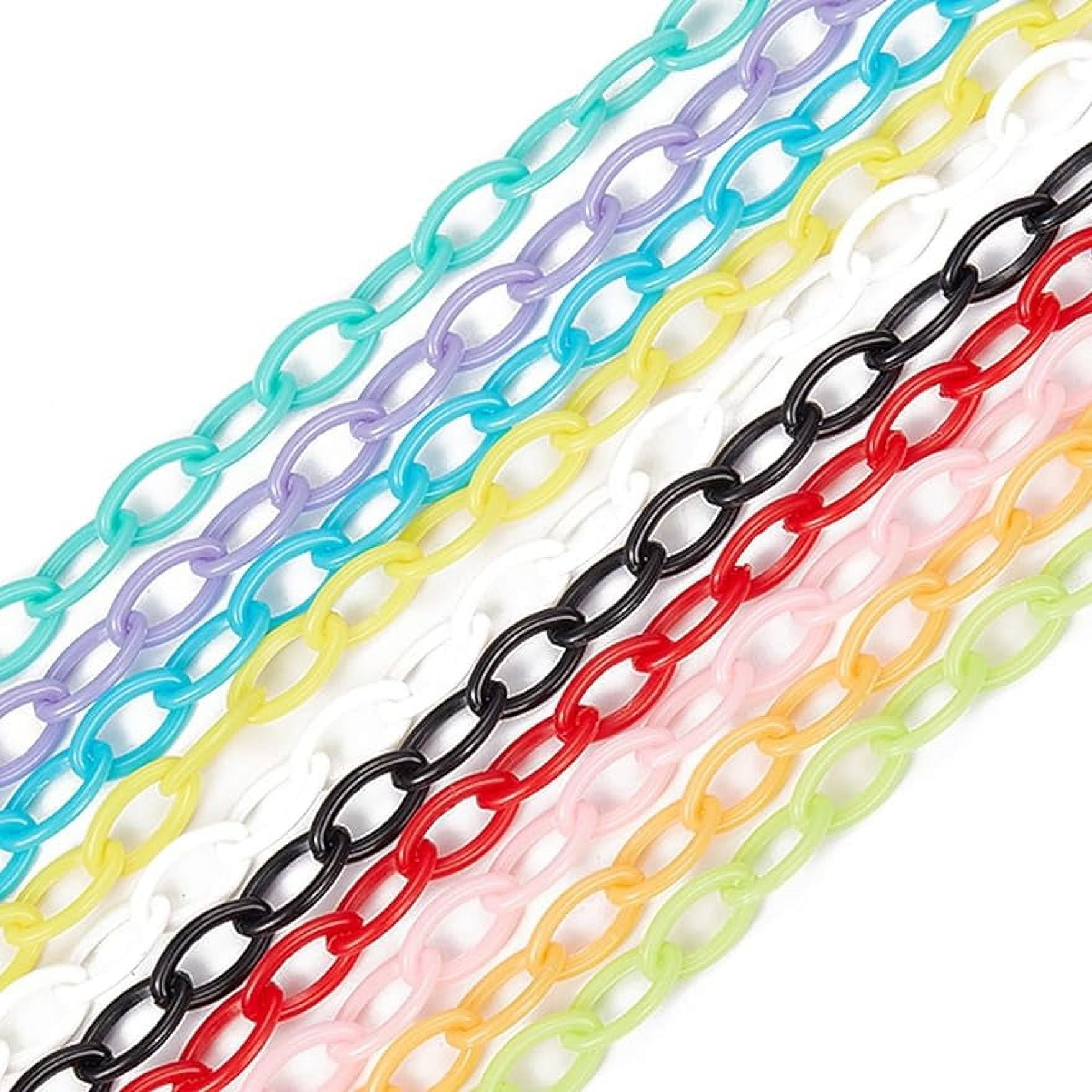 Colorful Jewelry Chain Plastic Chains Links ABS Acrylic Cable Curb ...
