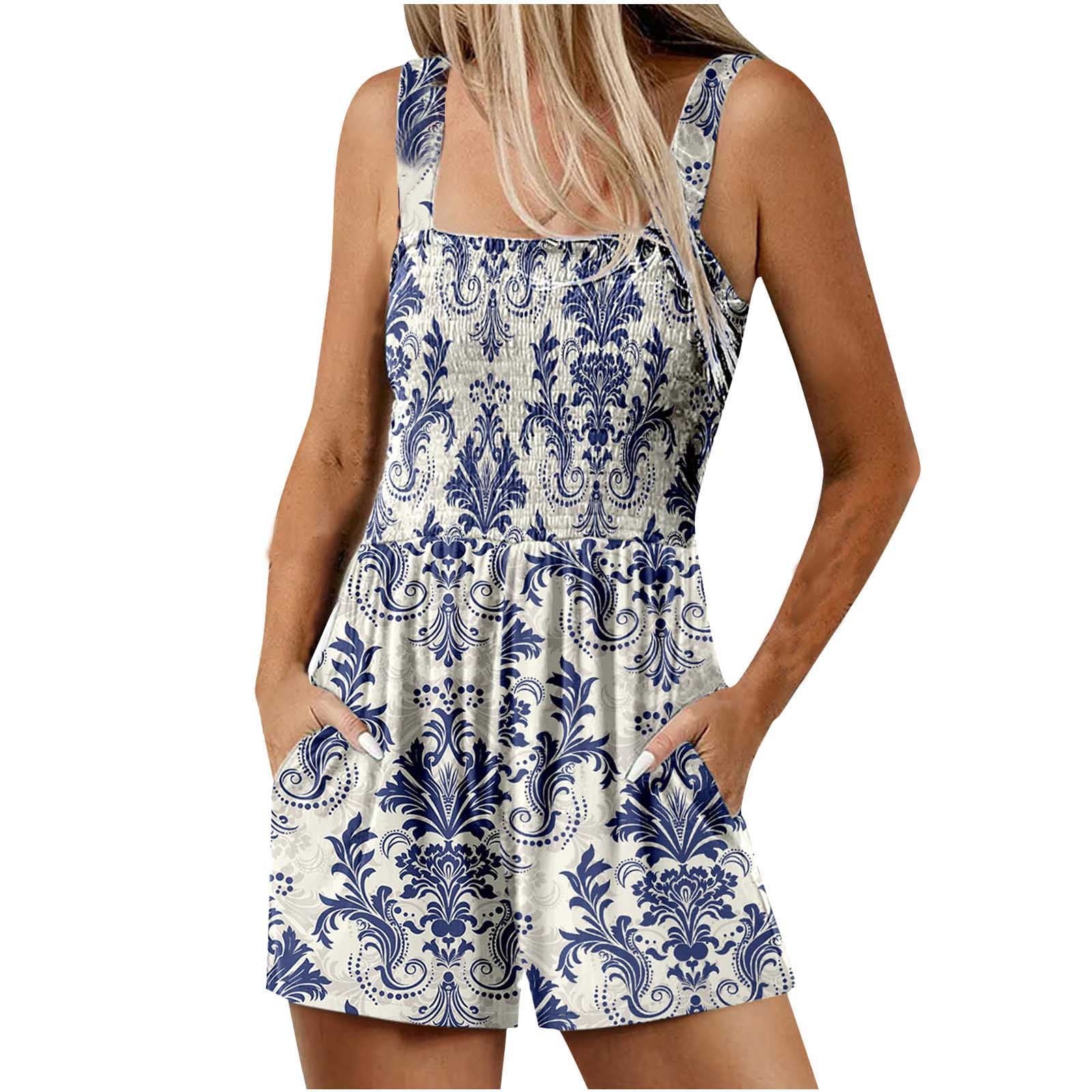Colorful Juniors Paisley Floral Coveralls Shortalls Coveralls Shortalls ...