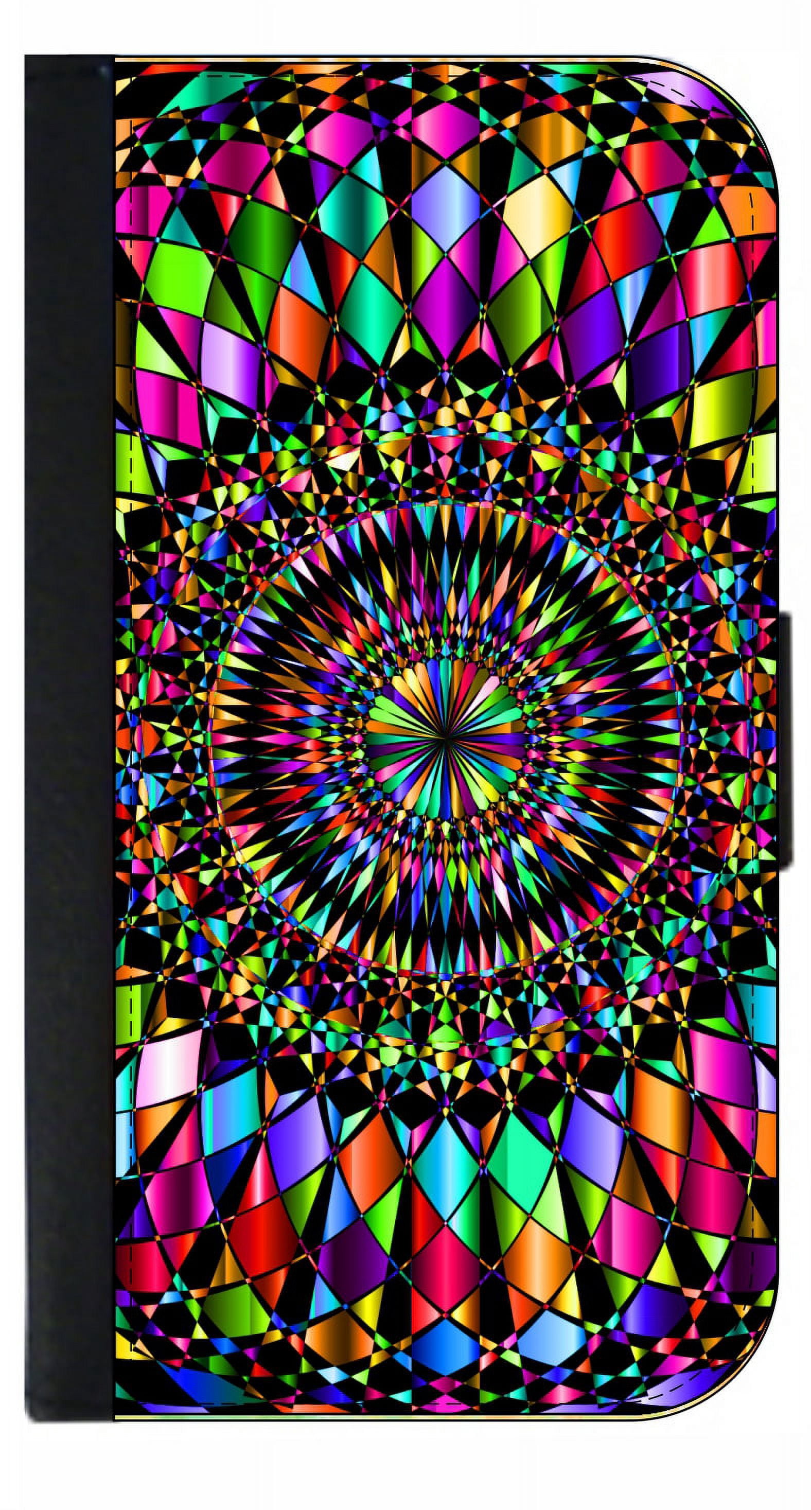 Colorful Kaleidescope Print Design - Wallet Style Cell Phone Case with ...