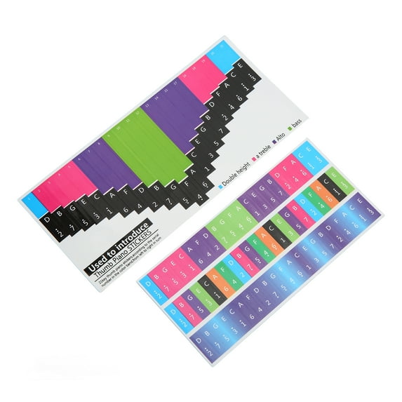 Colorful Kalimba Scale Sticker Thumb Piano Key Stickers Musical Note ...