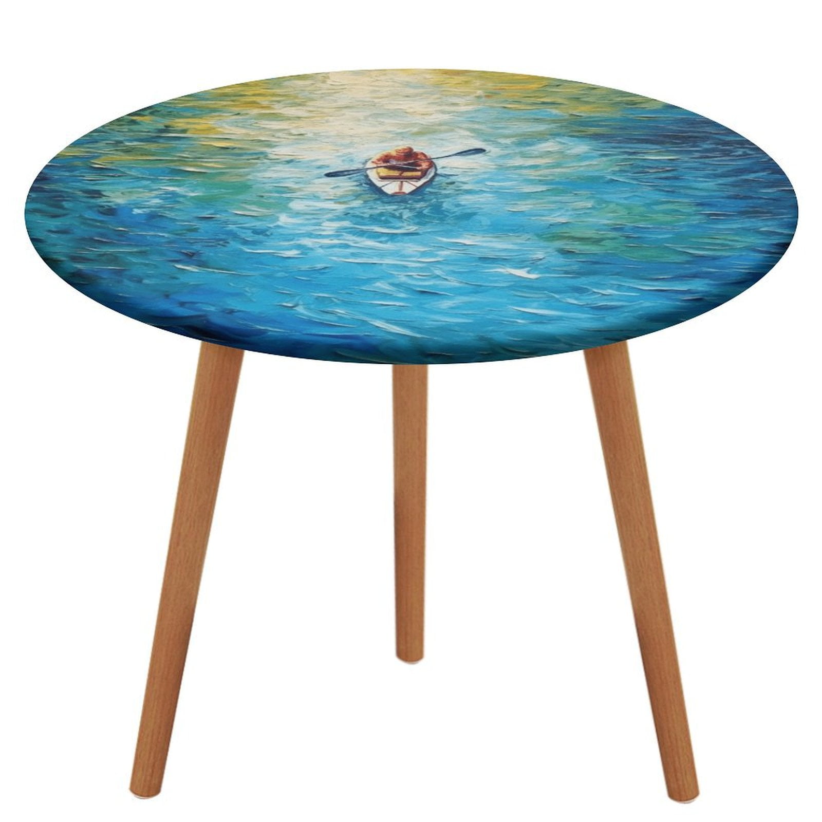Colorful Kayaks Glide Across The Lake Fitted Table Cover - Waterproof ...