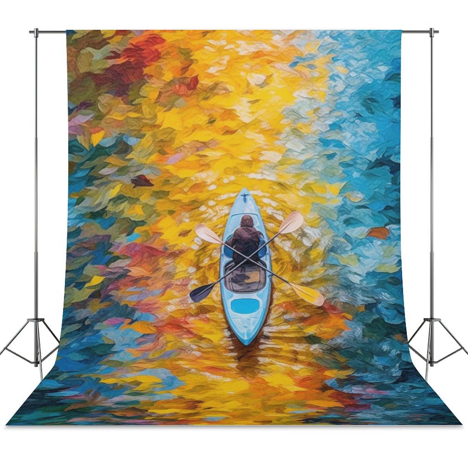 Colorful Kayaks Glide Across The Lake Backdrops for Photography Kids ...