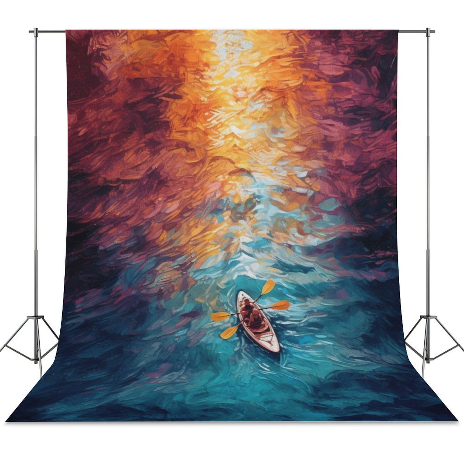 Colorful Kayaks Glide Across The Lake Backdrops for Photography for ...