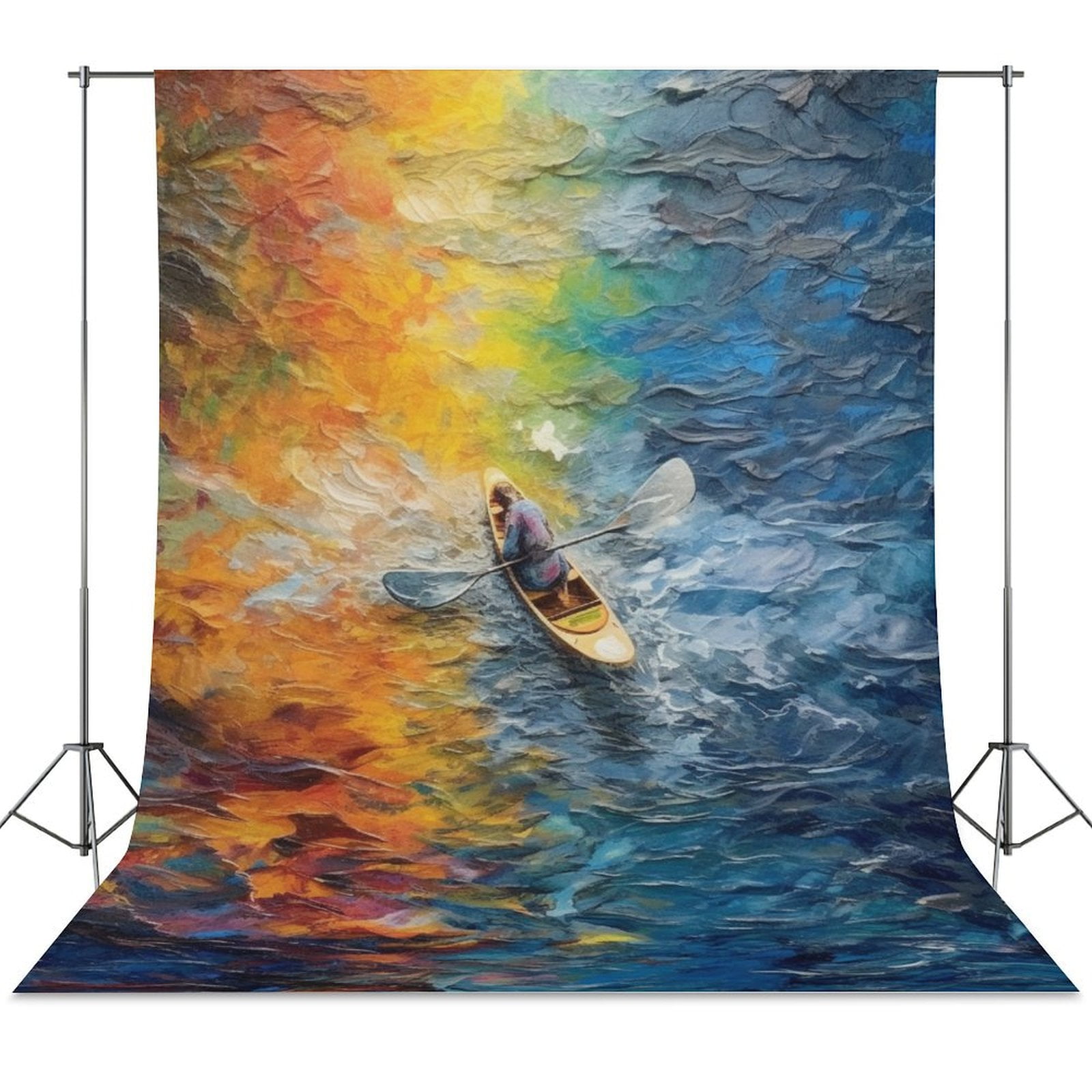 Colorful Kayaks Glide Across The Lake Backdrops for Photography for ...