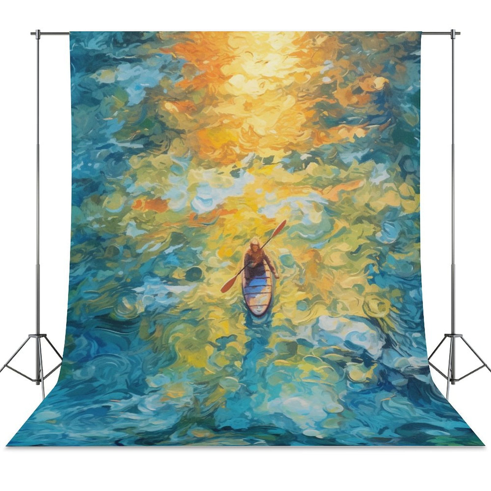 Colorful Kayaks Glide Across The Lake Backdrops for Photography for ...