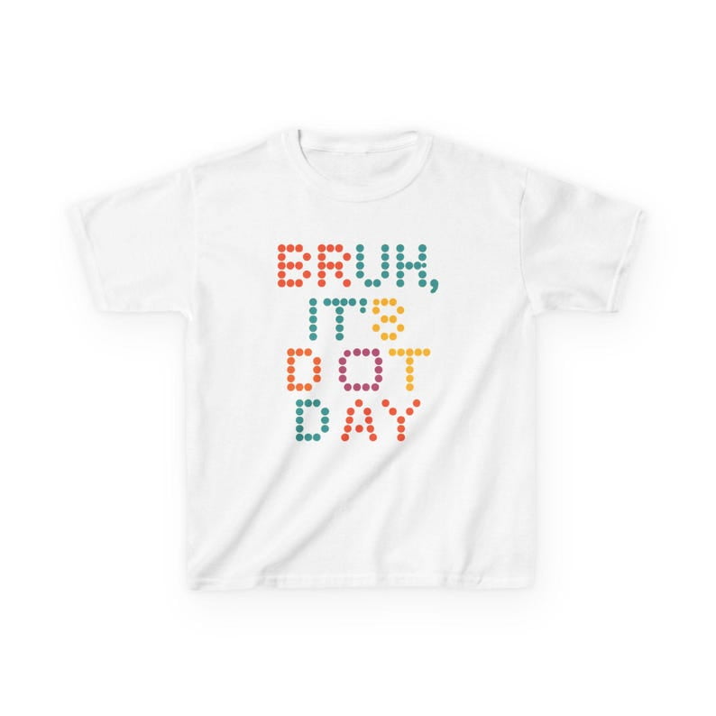 Colorful Kids Dot Day Tee, Fun T-Shirt for Children, Educational ...