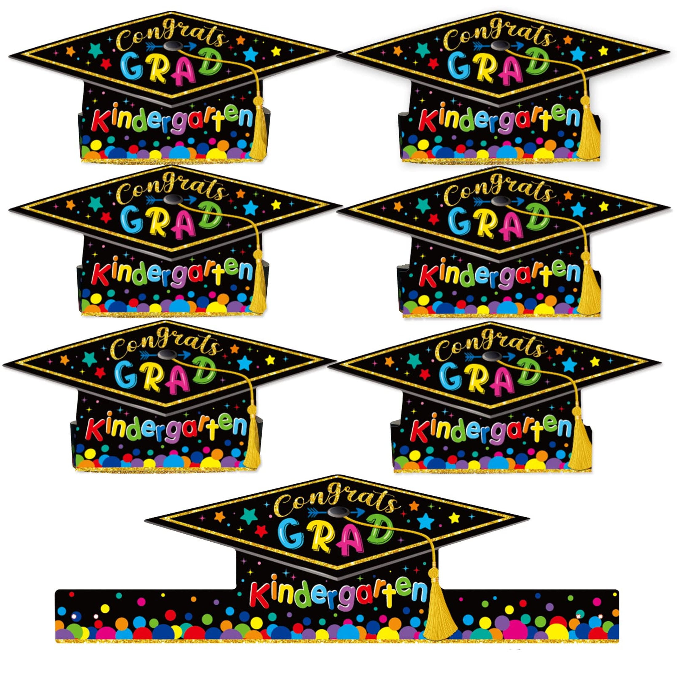 Colorful Kids Graduation Crown Set - 30 Adjustable Paper Hats for ...