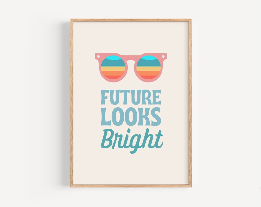 Colorful Kids Print, Good Vibes, Cheerful Playroom Poster, Cute Rainbow ...