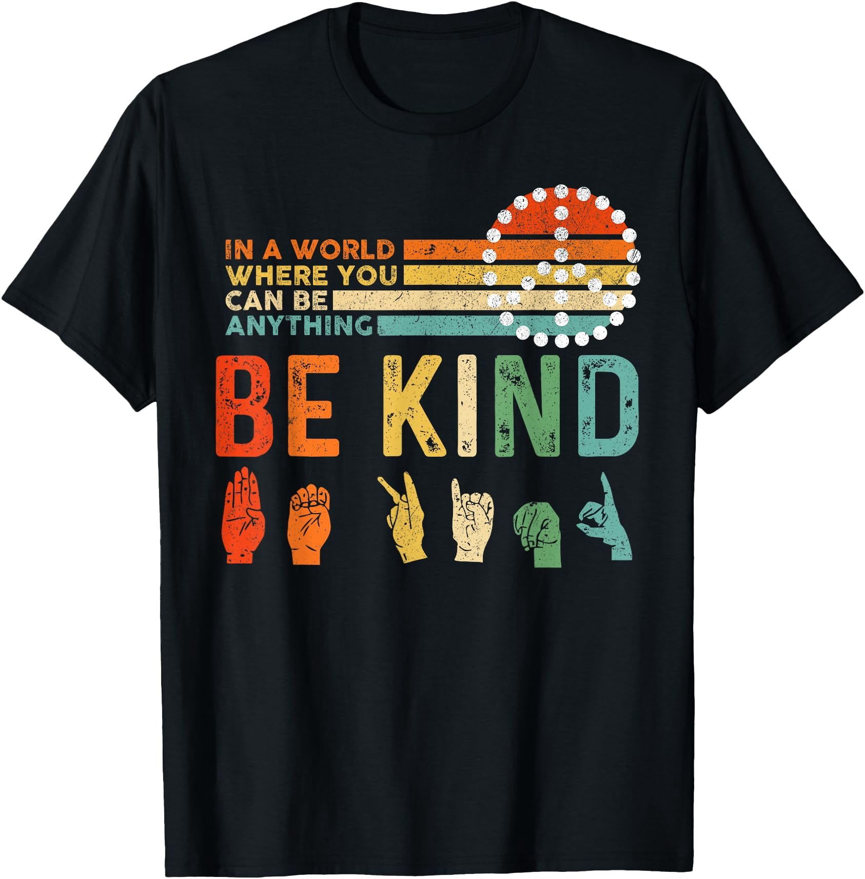 Colorful Kindness Hand Sign T-Shirt for World Kindness Day Celebration ...