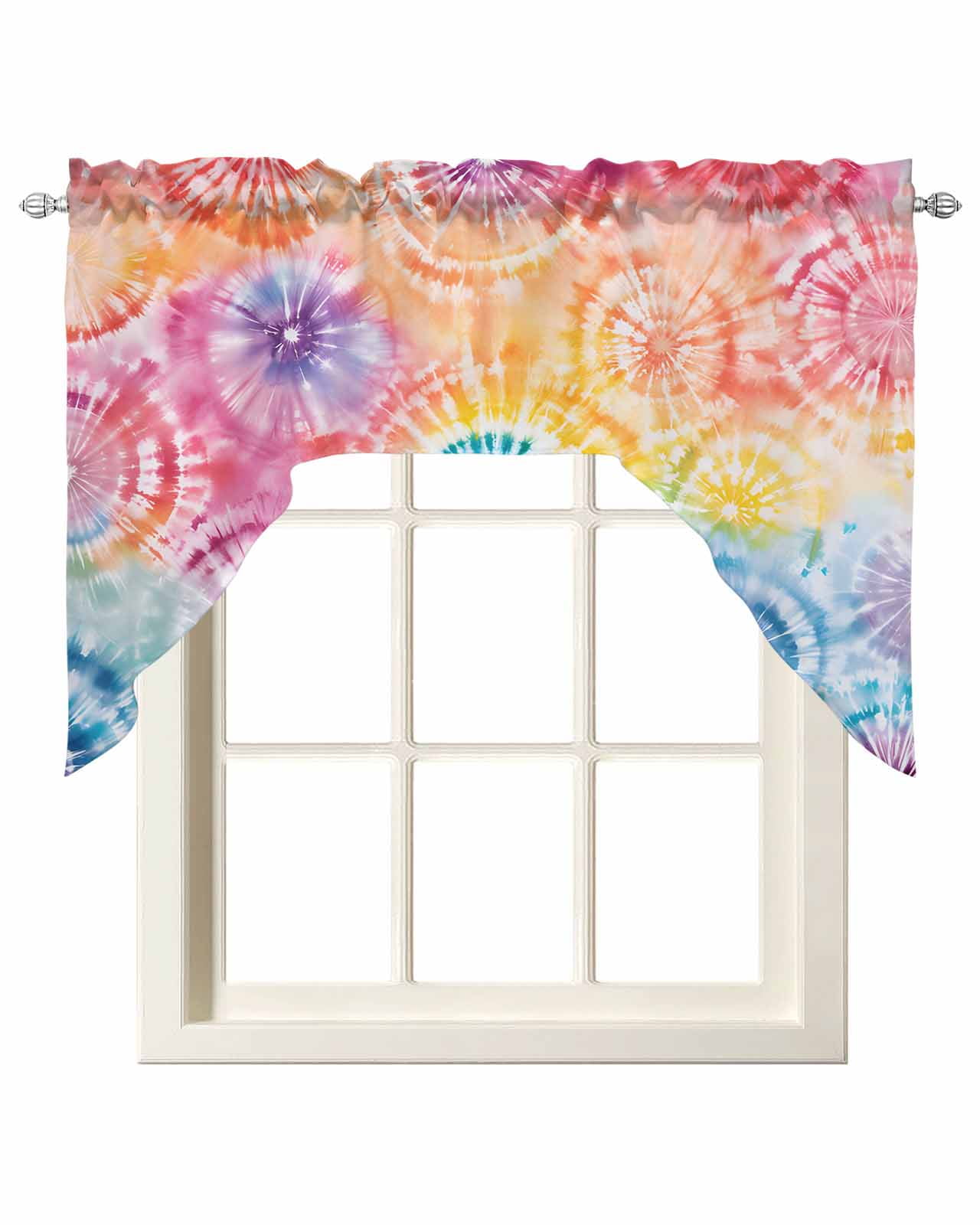 Colorful Kitchen Curtains Swag Valance for Windows/Bathroom/Cafe ...