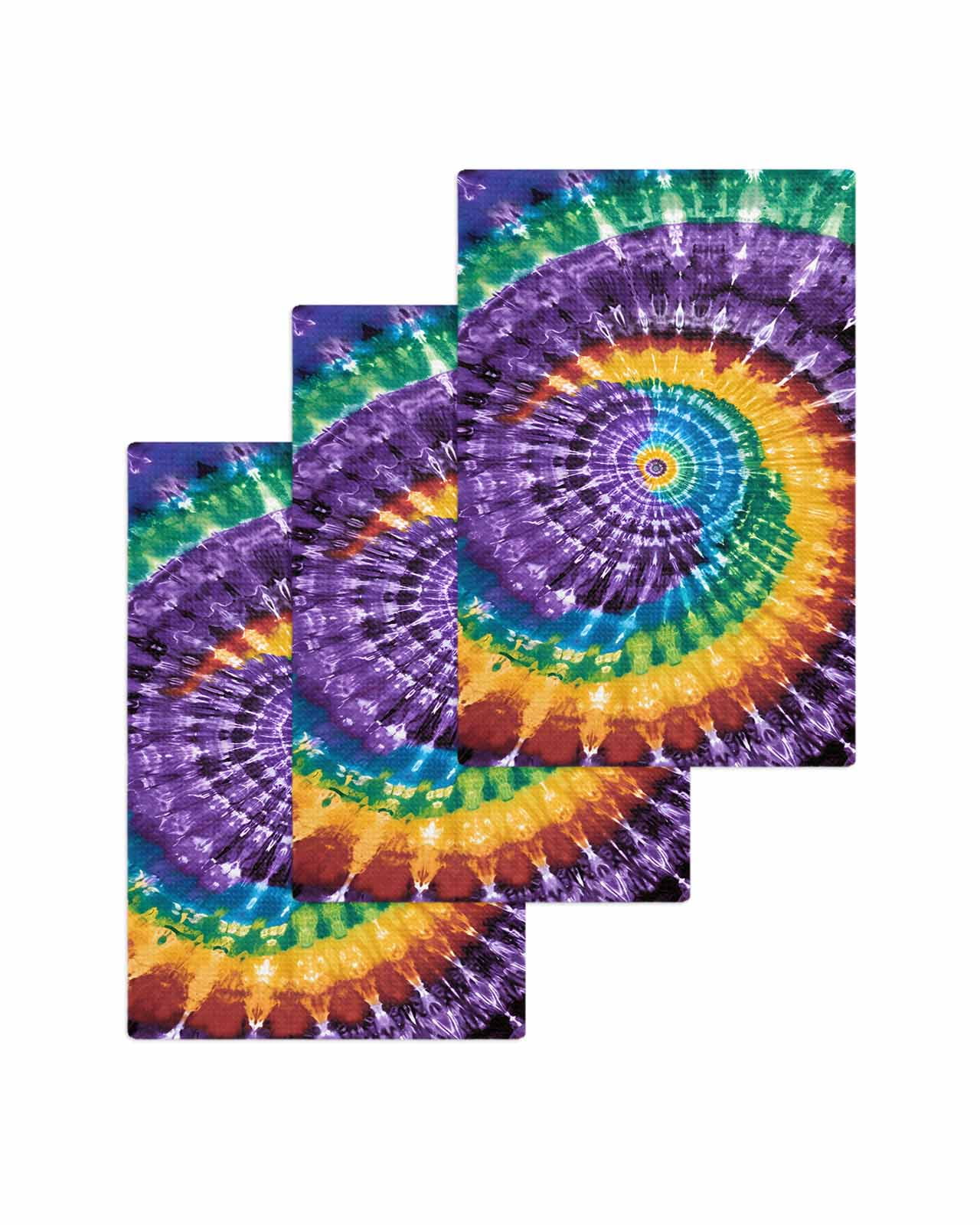 Colorful Kitchen Dish Towels for Drying Dishes Set of 3, Ethnic Geometric Modern Abstract Art ...