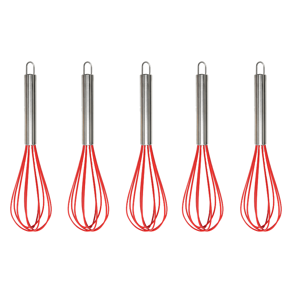 Colorful Kitchen Mini Silicone Whisks- , set of 5, Multicolor-red ...