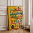 Colorful Kitchen Shelf Yellow Boho Artwork Eclectic Home Decor ...