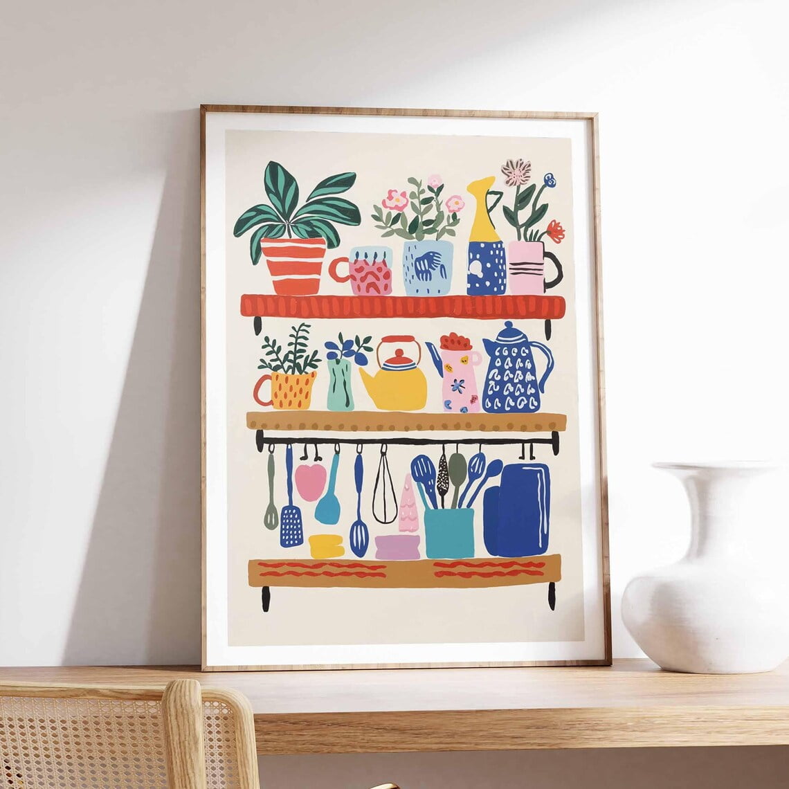 Colorful Kitchen Wall Art, Kitchen Decor, Floral Poster, Boho ...