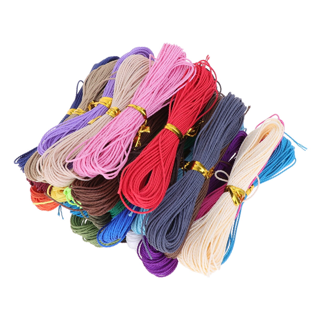 Colorful Knitting Rope DIY Wax Cord Waxed Cotton Cord White Macrame ...
