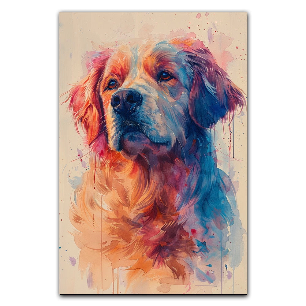 Colorful Kuvasz Wall Art Abstract Dog Posters Animal Canvas Painting ...