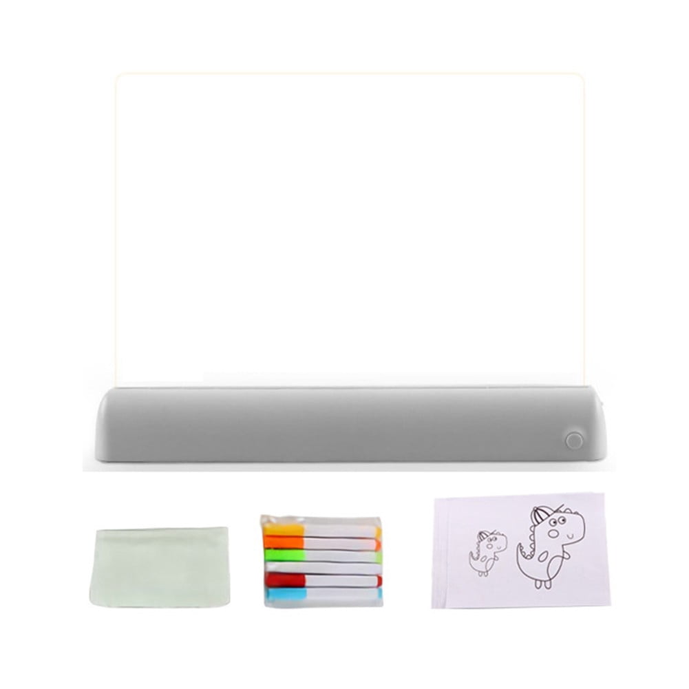 Colorful LED Acrylic Note Board: Light Up Your Messages with 6 Pens ...