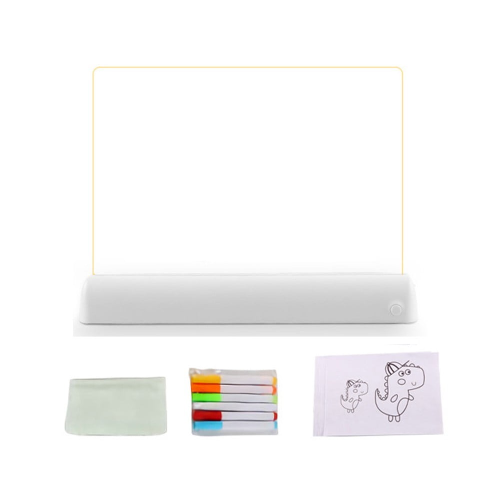 Colorful LED Acrylic Note Board: Light Up Your Messages with 6 Pens ...