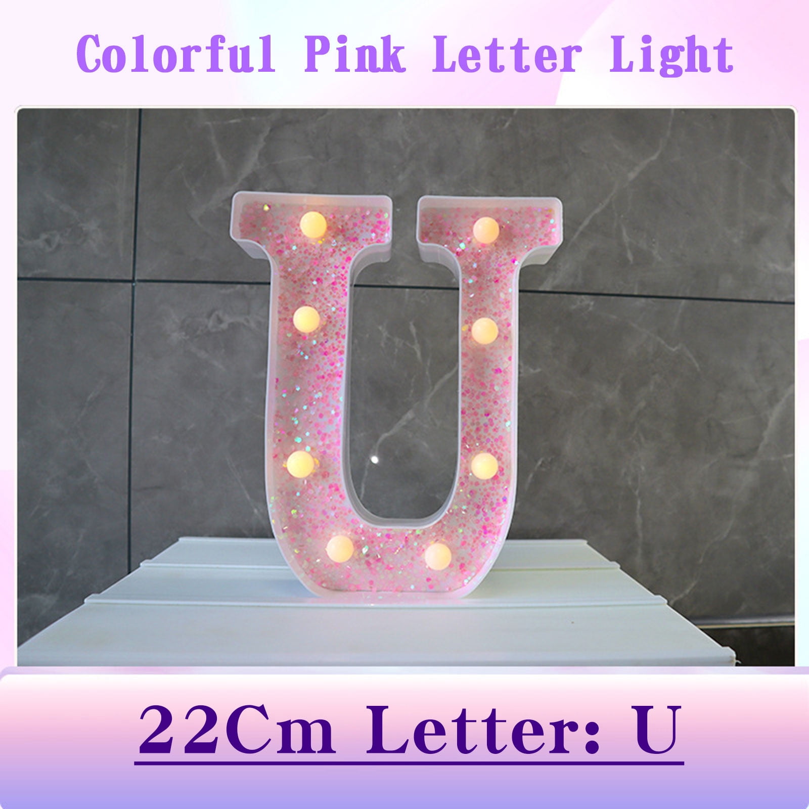Colorful LED Letter Decorative Light | Alphabet Marquee Sign | Battery ...