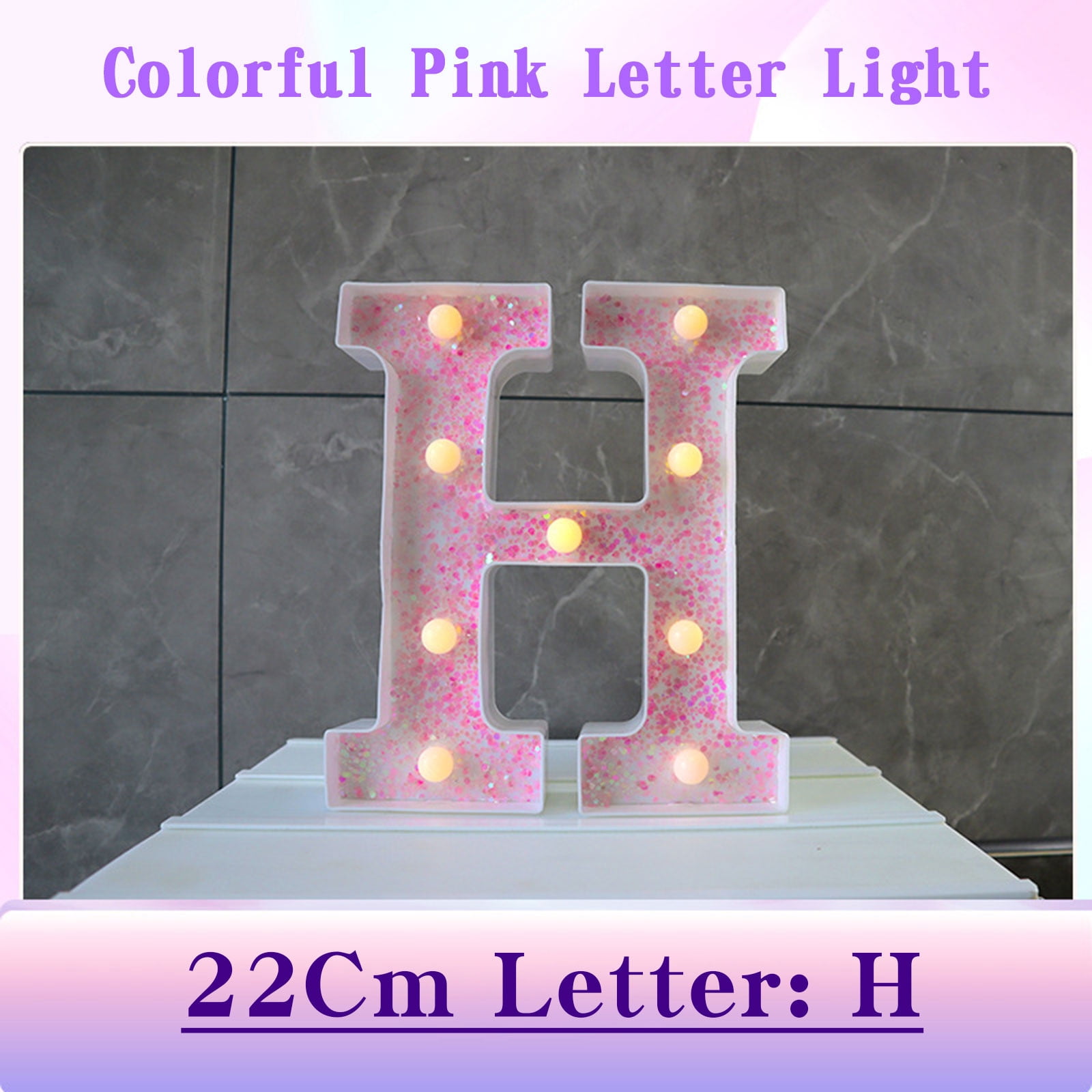 Colorful LED Letter Light 8.66" Marquee Sign | Wall Mountable Alphabet ...