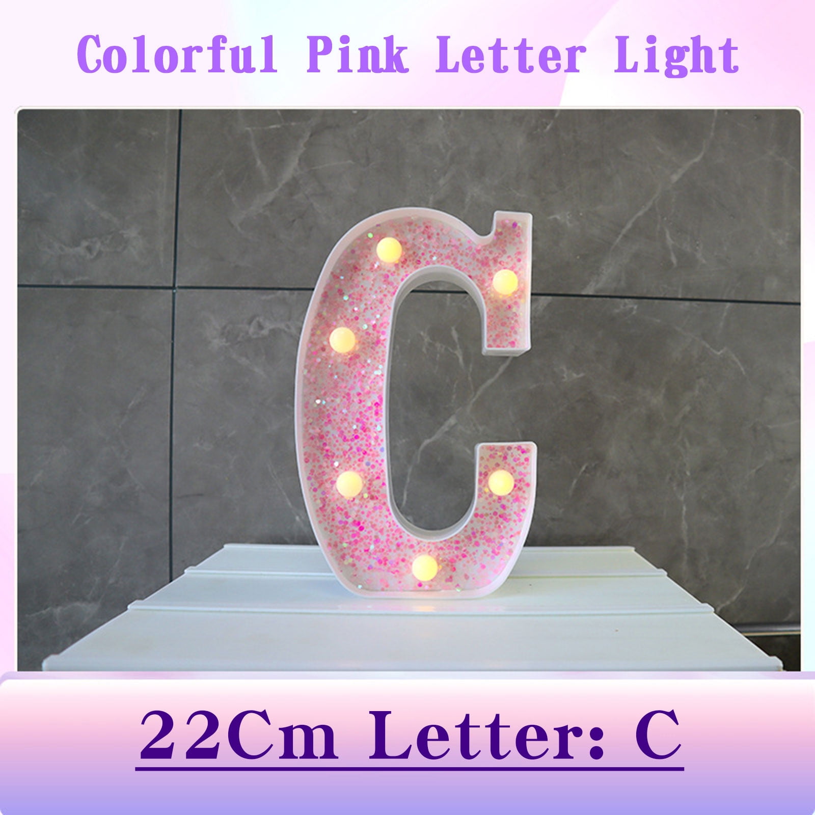 Colorful LED Letter Light - Decorative Statement Light for Proposal or ...