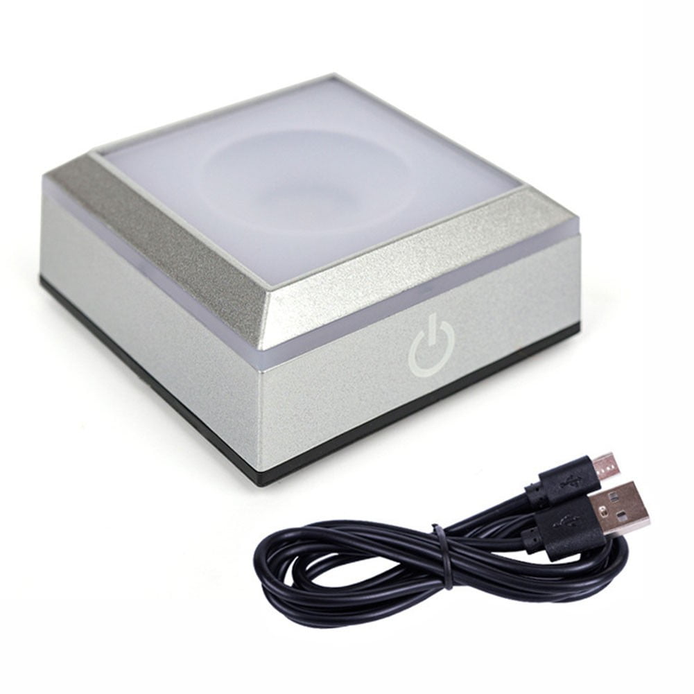 Colorful LED Light Base Display Stand for 3D Glass Art and Decorations ...