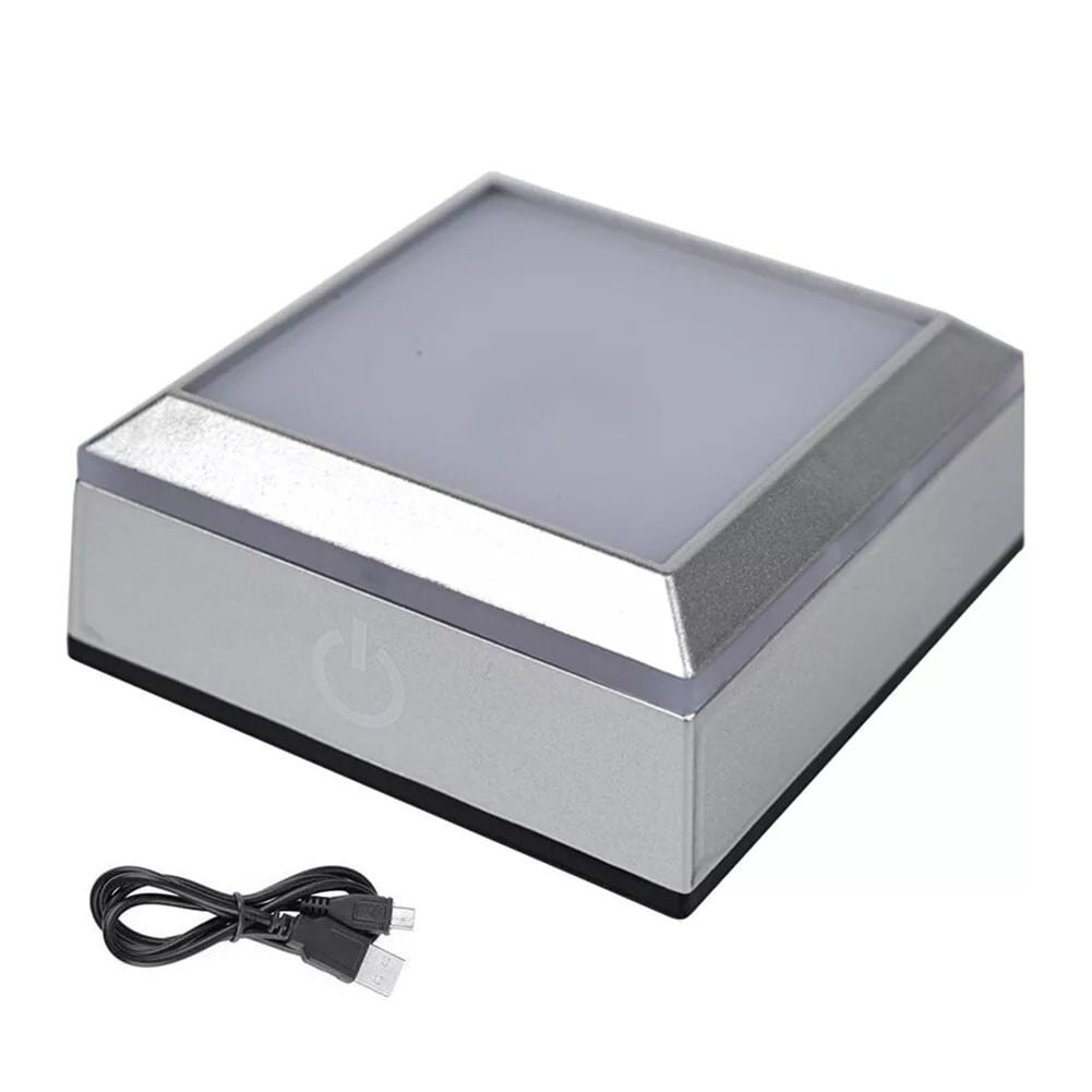 Colorful LED Light Base Display Stand for 3D Glass Art and Decorations ...