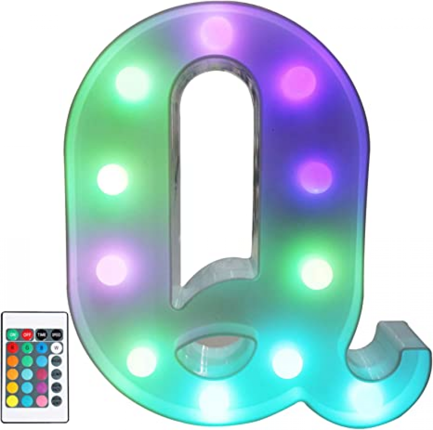 Colorful LED Marquee Letter Lights with Remote Light Up Marquee Signs ...