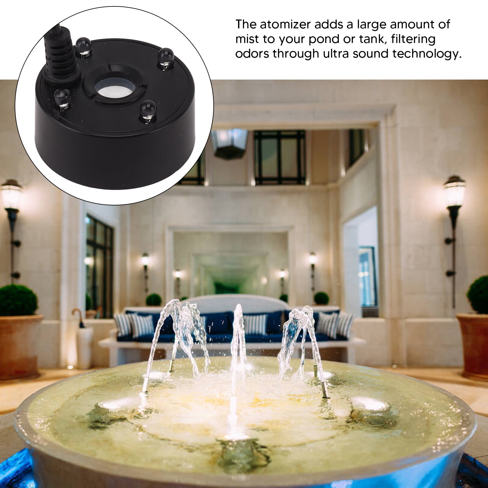 Colorful LED Mist Maker, USB Powered Ultrasonic Fountain Atomizer For ...