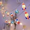 Colorful LED Space-Themed String Lights - Whimsical Astronauts ...