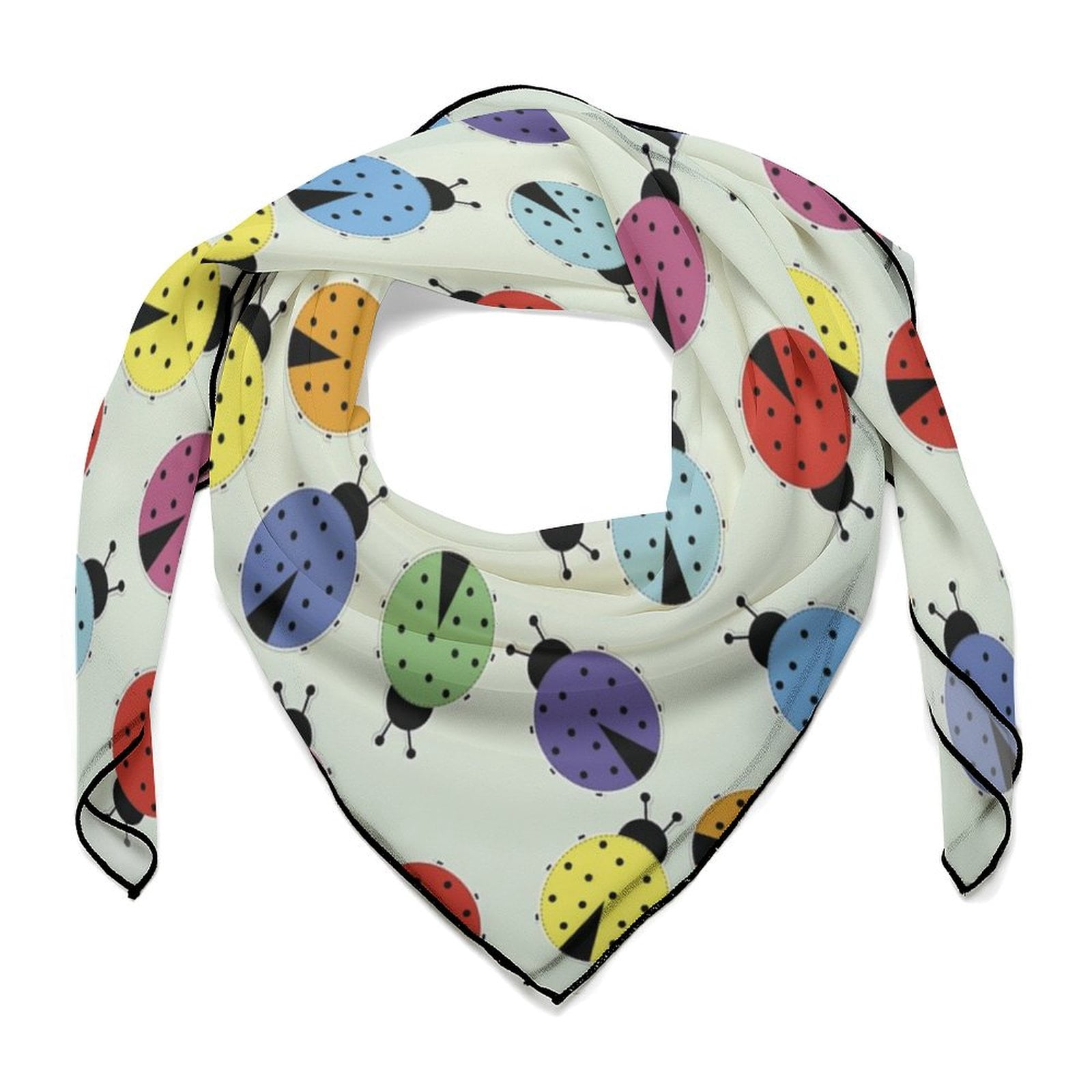 Colorful Ladybug Cartoon Pattern Bandanas for Men Women Lightweight ...