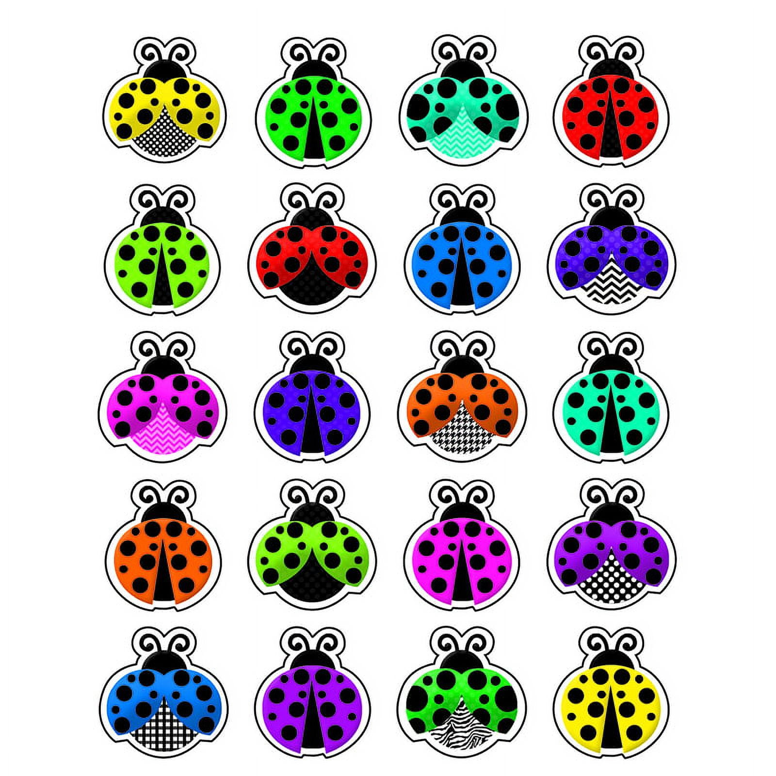 Colorful Ladybugs Stickers, Pack of 120 | Bundle of 10 Packs - Walmart.com