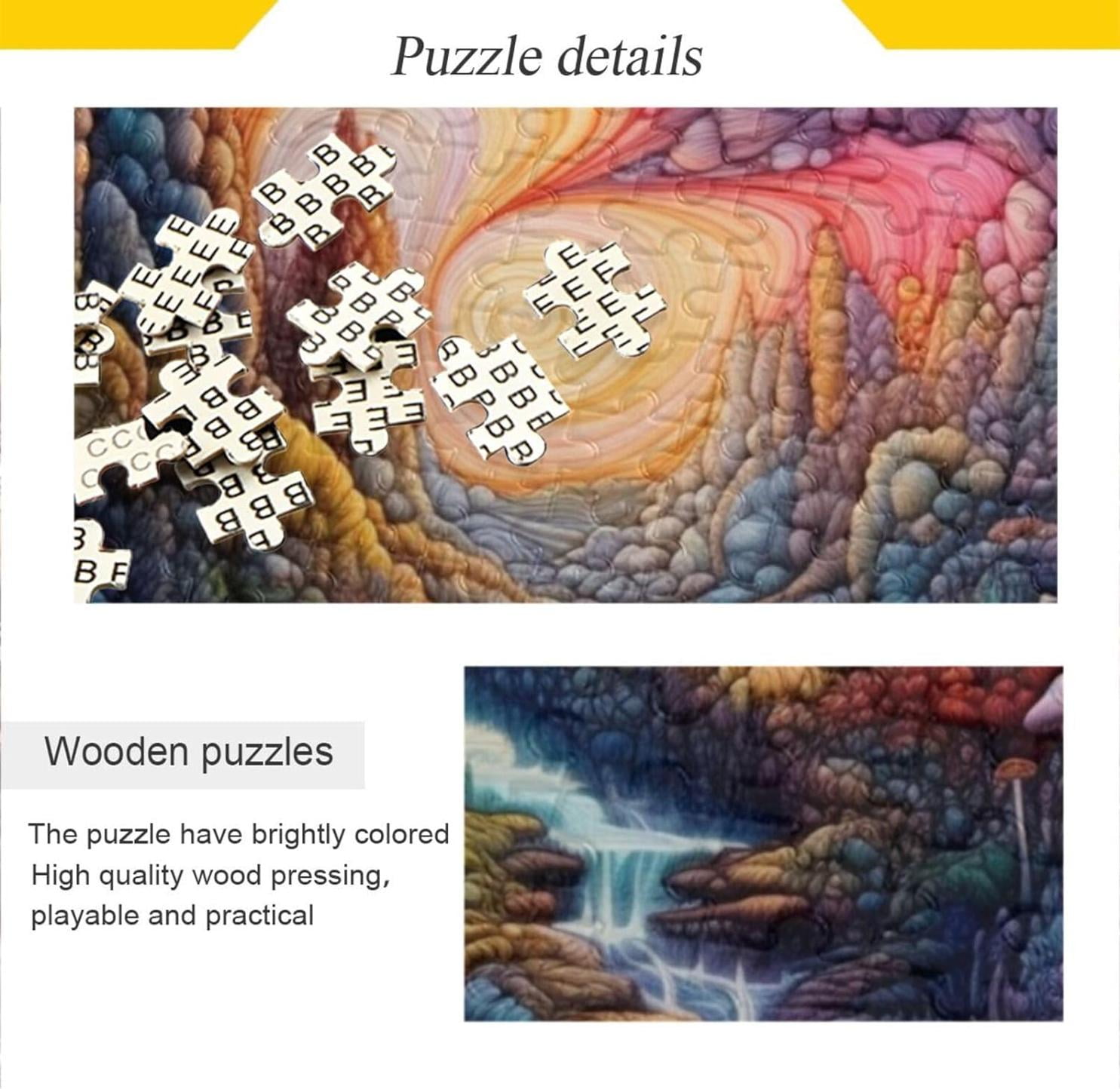 Colorful Landscape with Mushrooms Jigsaw Puzzle 500 Pieces, Zigsaw with ...