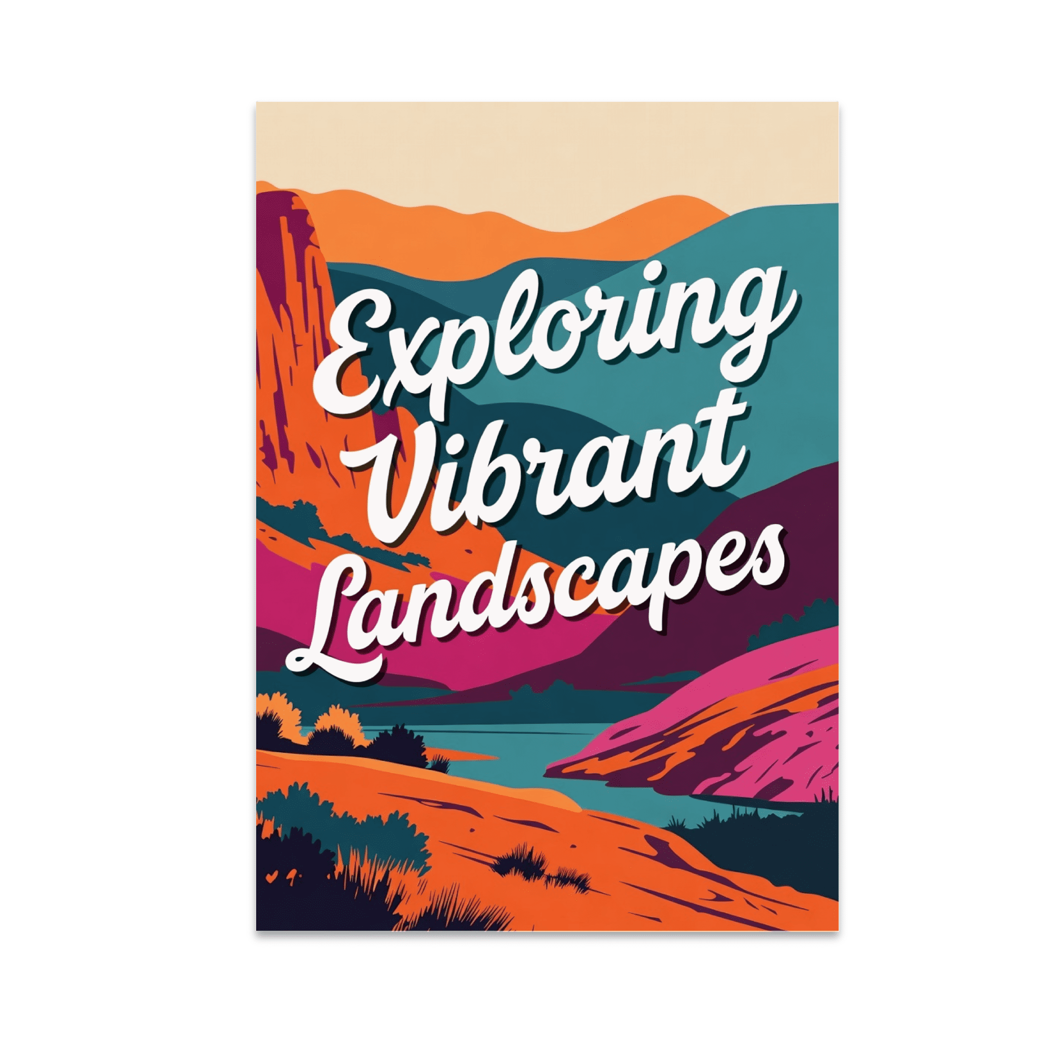 Colorful Landscape Wall Art - Nature Lover - 13x19 Poster Print ...