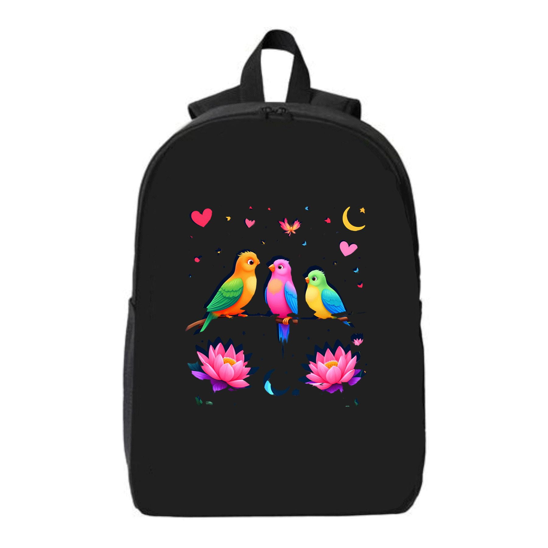 Colorful Laptop Backpack Travel Bag with Vibrant Bird Pattern Fits 15 ...