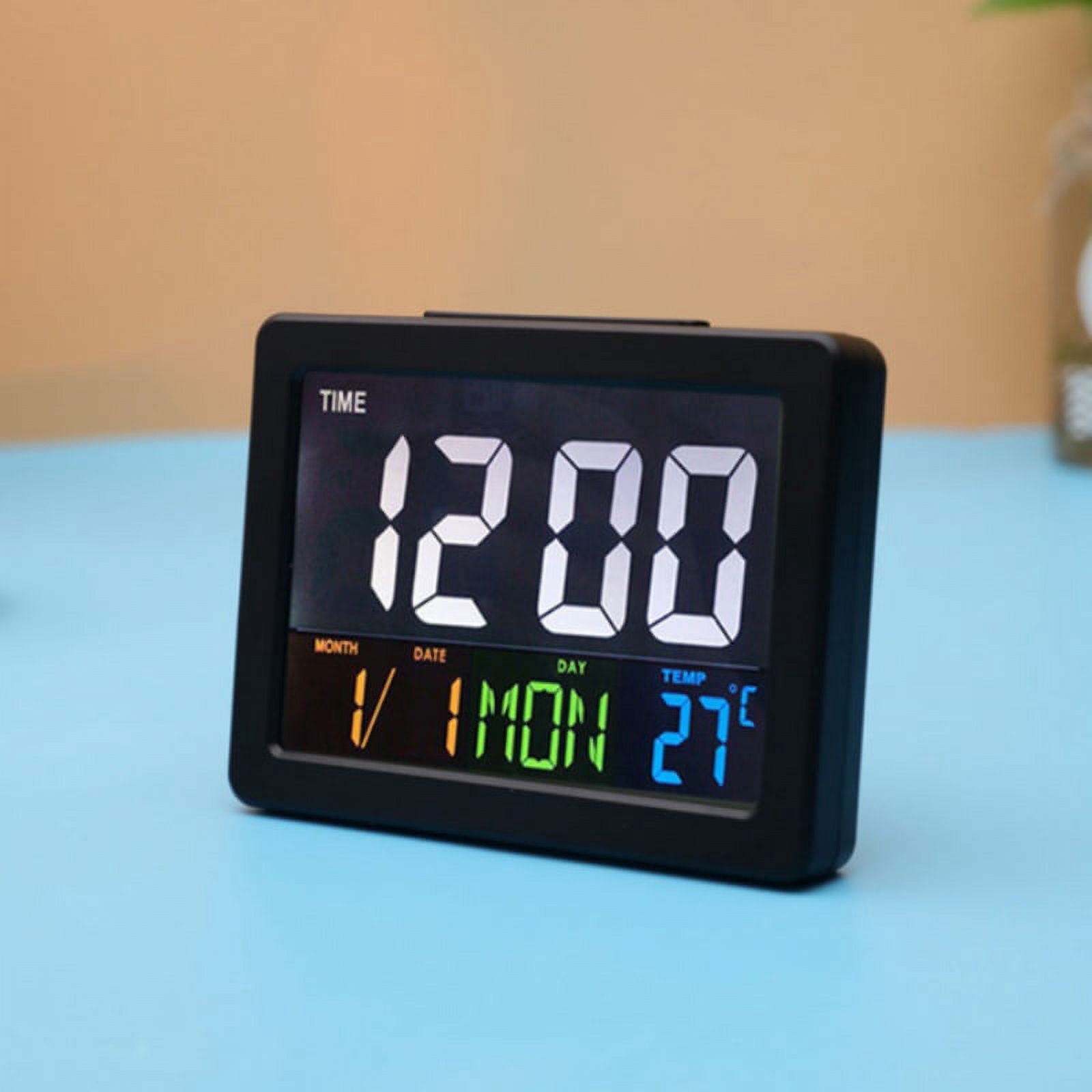 Colorful Large Digital Display Students Alarm Clocks, LED Electronic ...