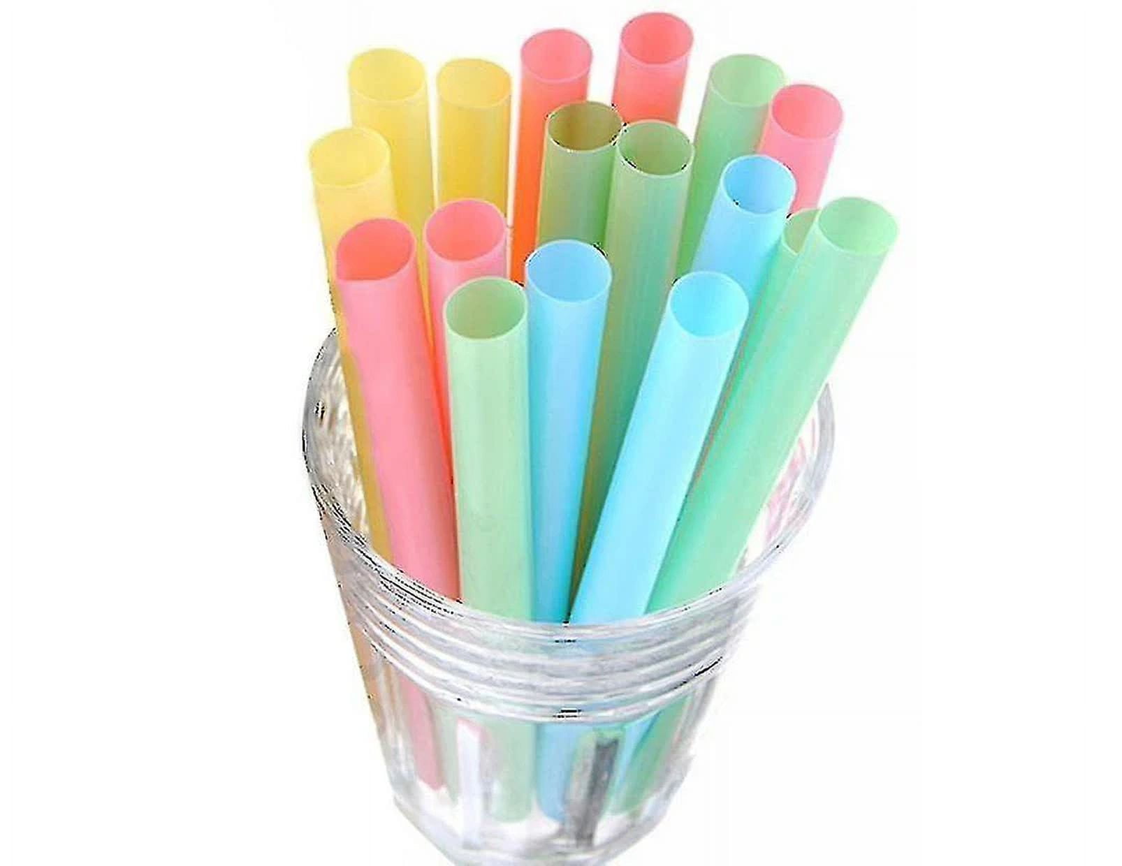 Colorful Large Drinking Straws Extra-Wide - Walmart.com