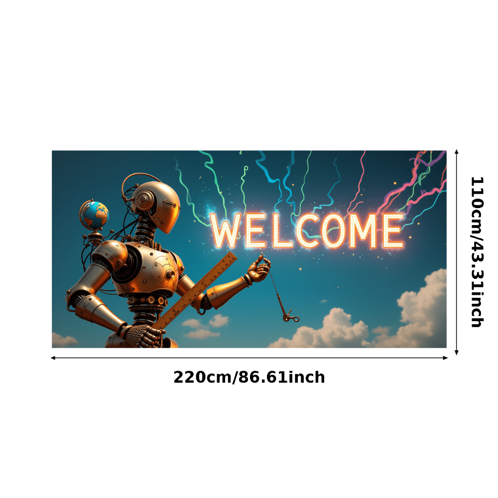 Colorful Large WELCOME Letter Backdrop Banner Party Decorations for ...
