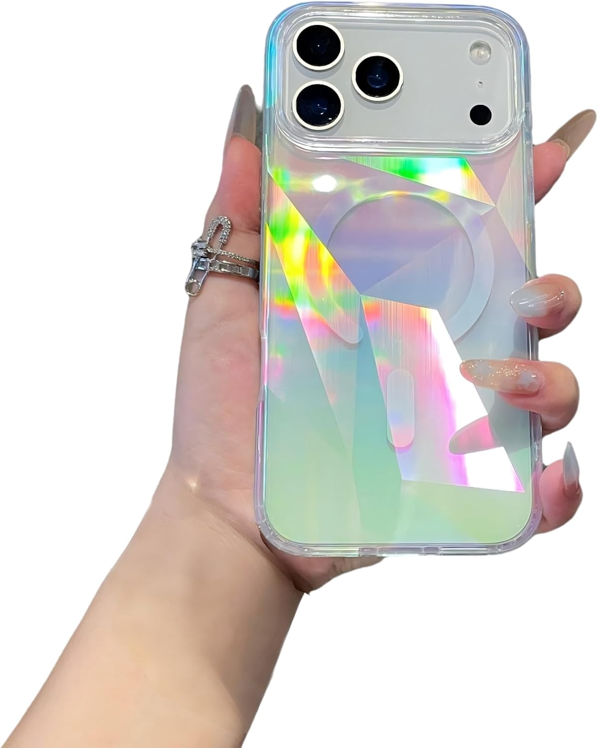 Colorful Laser Diamond Pattern Magnetic Phone Case for iPhone ...