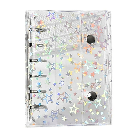 Colorful Laser Star M5 Loose Leaf Binder PVC Journal Book M5 A6 A7 Journal Cover Notebook Shell ...