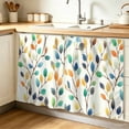 Colorful Leaf Cabinet Curtain 32"Wx55"L, Dustproof Pantry Door Curtain ...