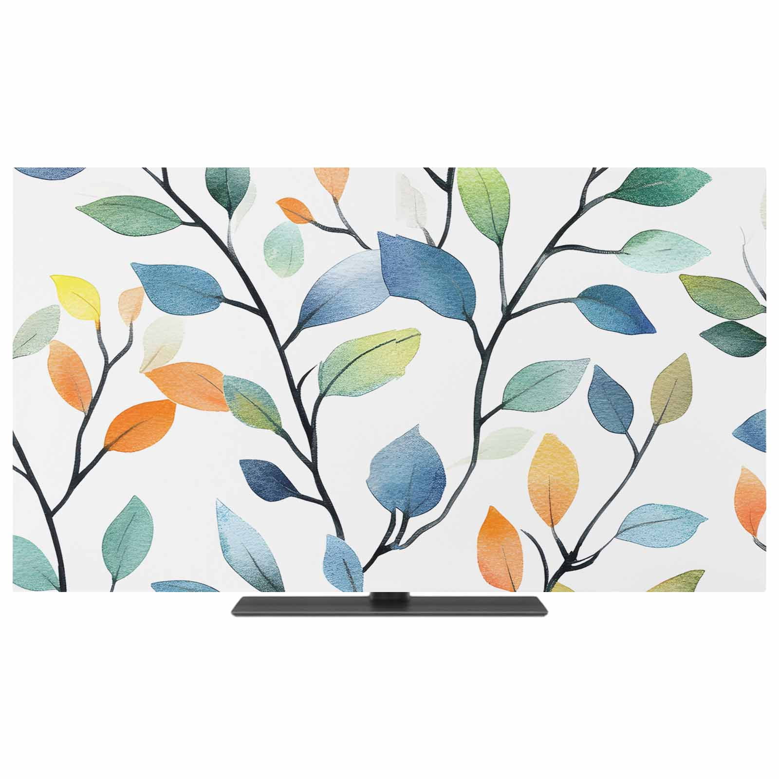 Colorful Leaf TV Dust Cover,Stretchable TV Screen Desktop Computer ...