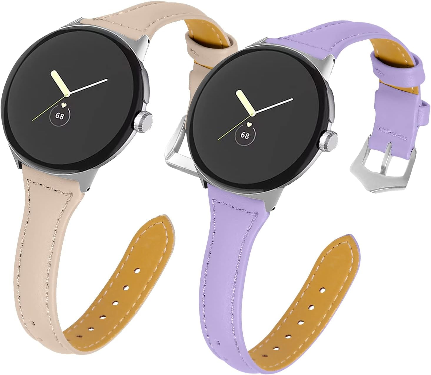 Colorful Leather Bands Compatible with Google Pixel Watch 3 41mm/Pixel ...