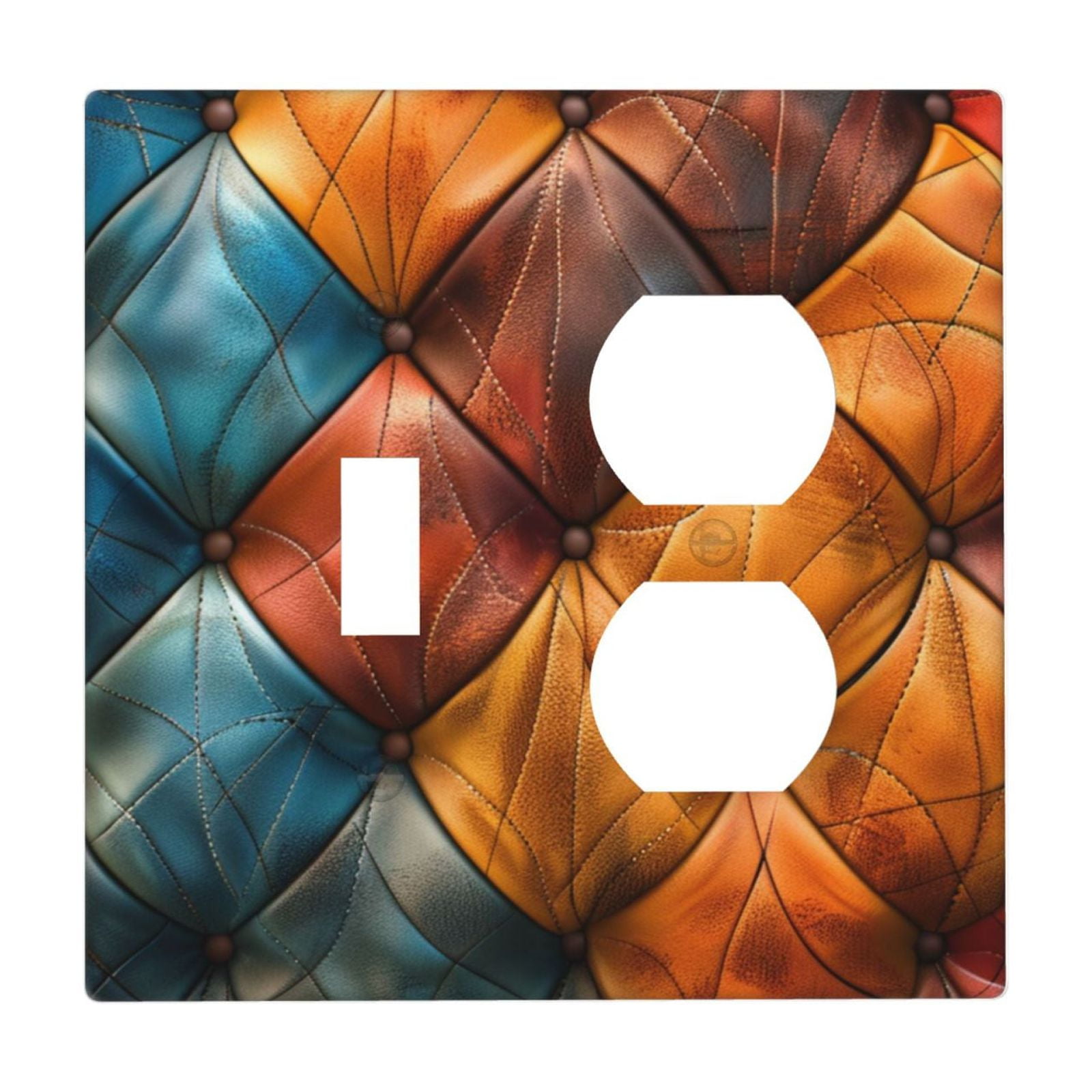 Colorful Leather Pattern Light Switch Cover Decorative Switch Plates ...